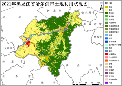 2021年黑龙江省土地利用数据（矢量）-地理遥感生态网